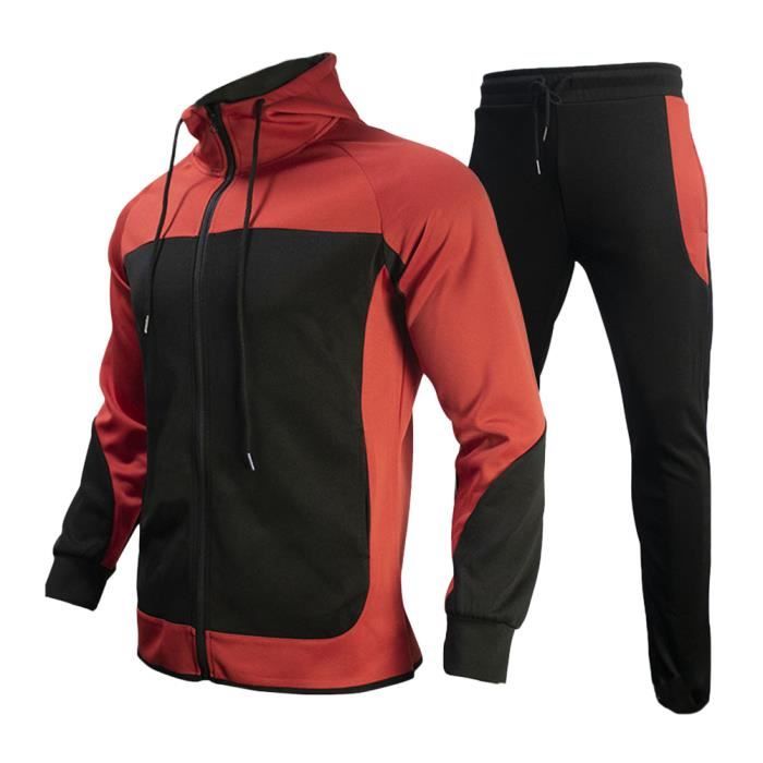 Jogging de Sport HONGBI Manches Longues Zippé Homme, Jaune Style b ...