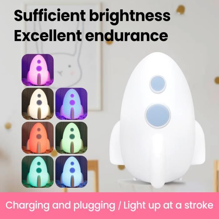 LED Veilleuse Enfants-7 Couleurs Lumiere LED Veilleuse Enfant ...