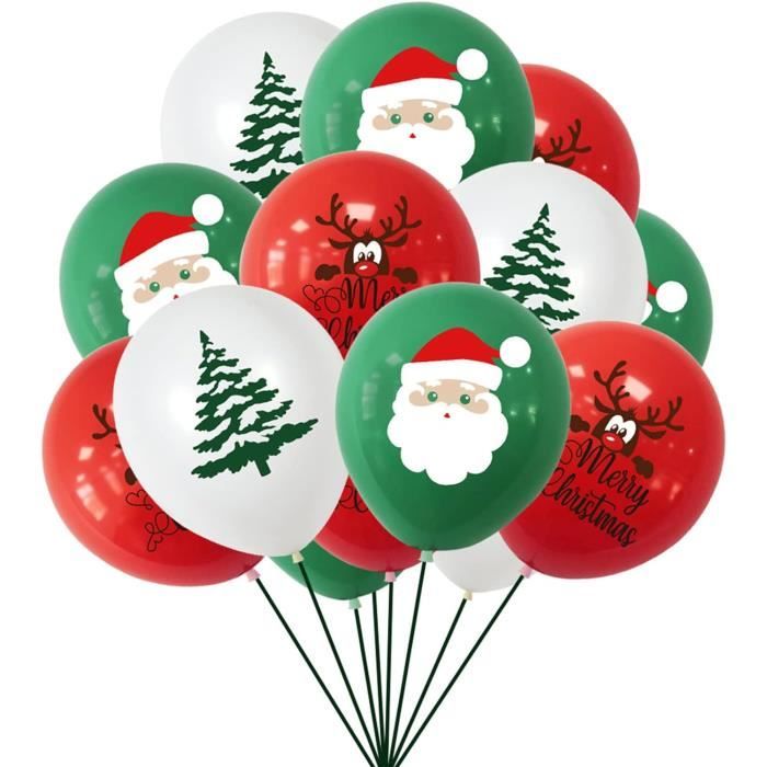Lot De 15 Ballons De Fête De Noël En Latex - 30,5 Cm - Père Noël ...