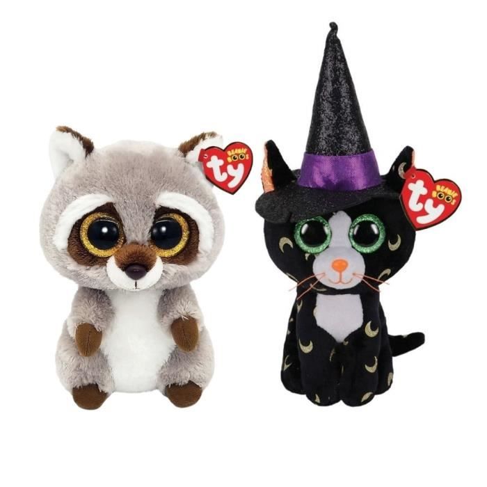 Ty - Peluches - Beanie Boo's - Raton Laveur & Chat Pandora Halloween ...