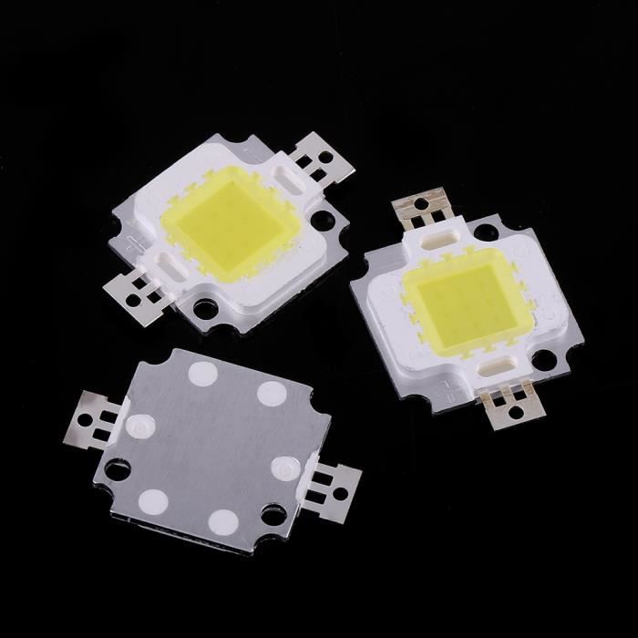 SMD Chip light 10Pcs 10W LED SMD Puce COB DC 910V Pour Lampe Projecteur Perles Ampoule Haute ...