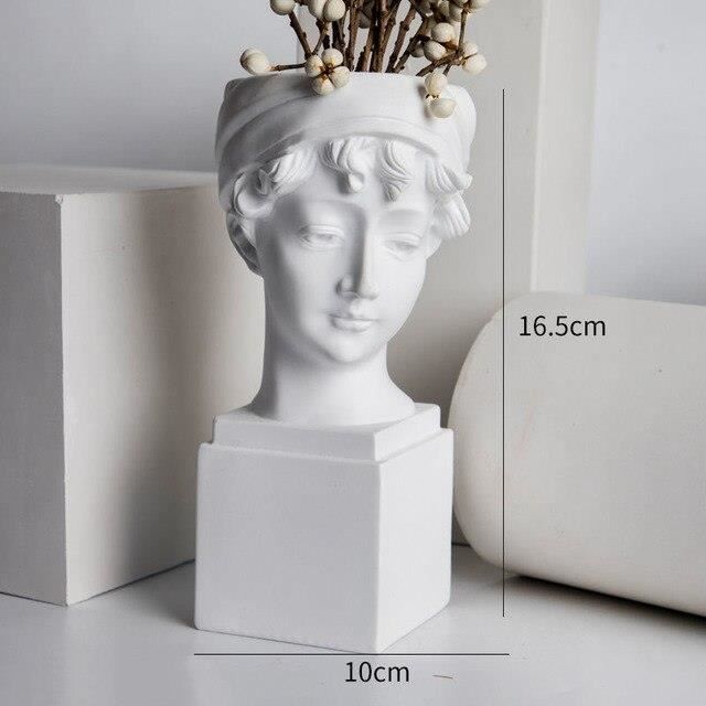 VASE,F--Vase en résine, Pot de fleurs, décoration de maison, porte ...