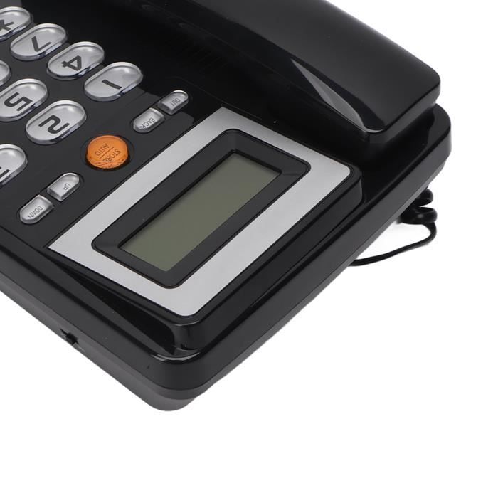 LHE - Téléphone fixe à gros boutons Téléphone filaire à gros boutons Appels mains libres LCD ...
