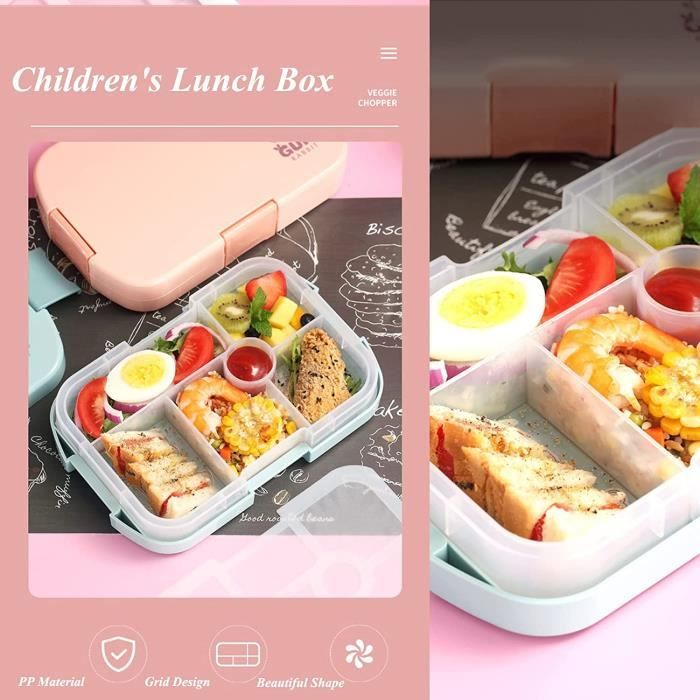 Lunch Box Enfant, Bento Box 920ML avec 6 Compartiments Boite a Gouter ...