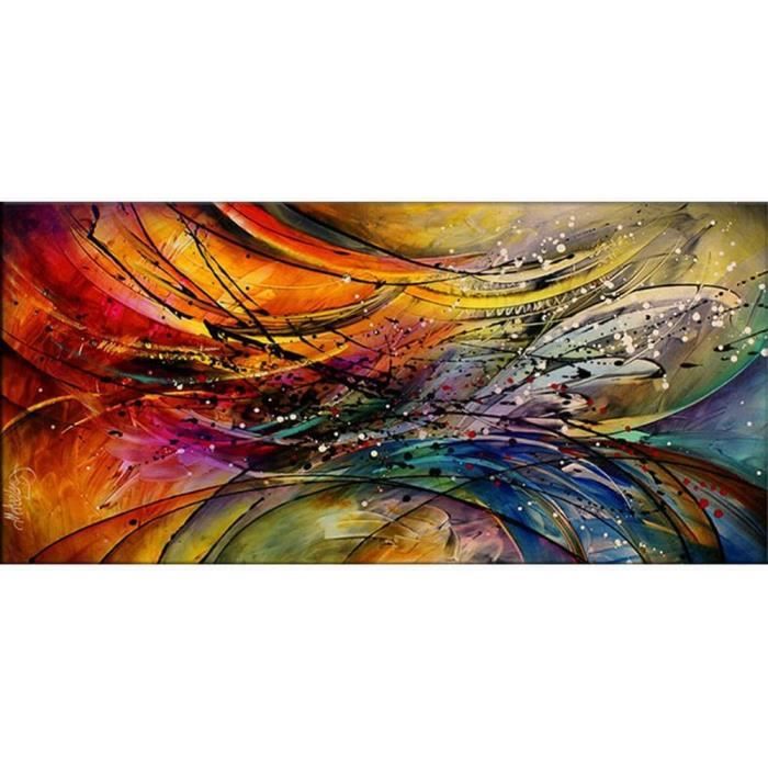 Broderie Diamant Kit Complet,Diamond Painting Abstrait Coloré, 5D ...