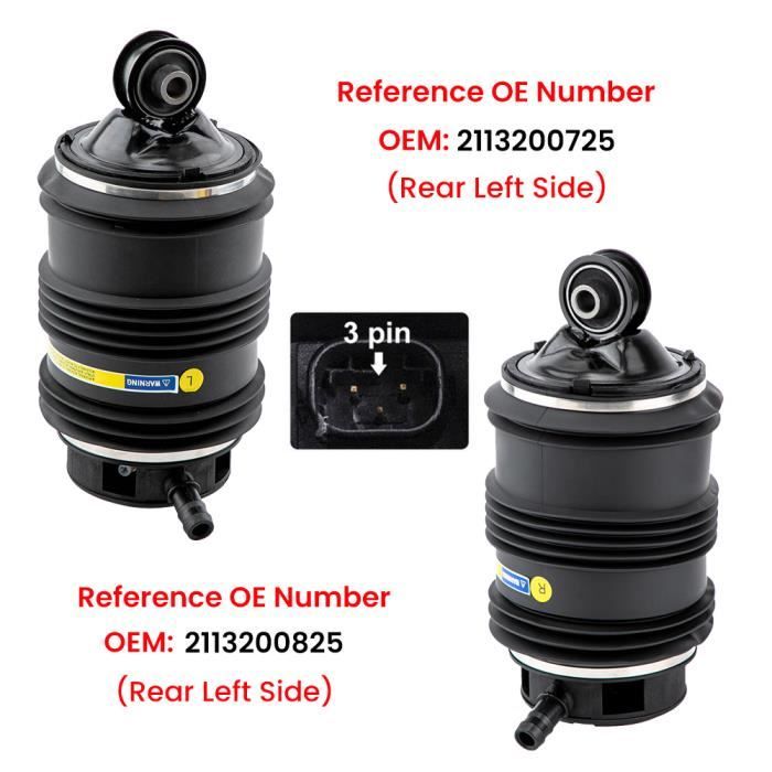 2x Arrière Suspension Pneumatique Coussin pour Mercedes E-Classe W211 ...