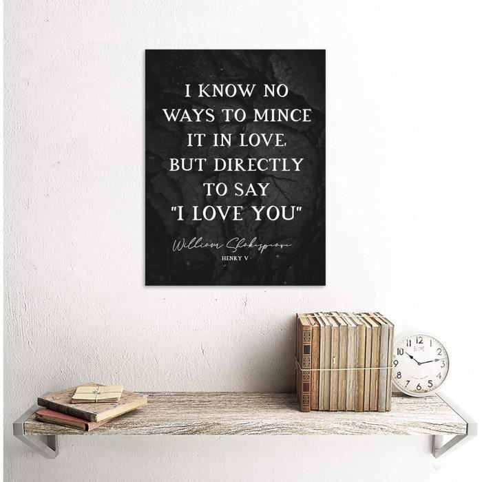 Slate Quote Shakespeare I Love You Henry V Unframed Wall Art Print ...