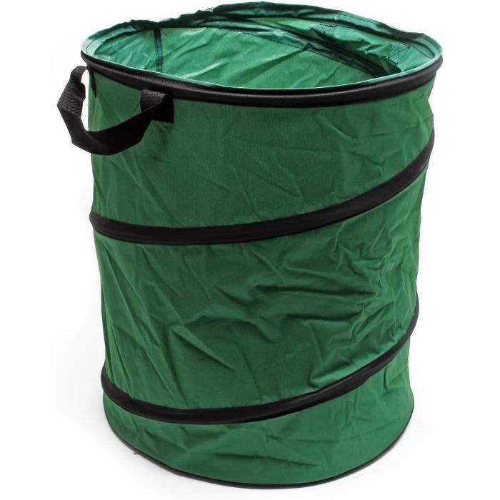 Sac de jardin rond 100l Pop Up 3x Sac de déchets en Tissu Pliable ...