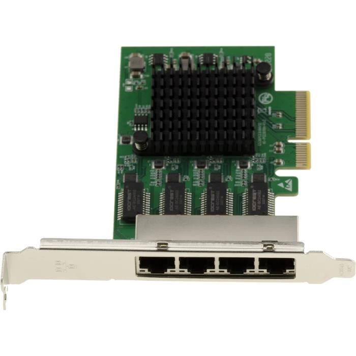 Kit Carte Contrôleur Réseau Pcie 4 Ports Lan Rj45 Gigabit Ethernet 10 ...