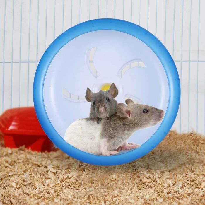 Roue de hamster - Silent Spinner - Bleu - Plastique - Cdiscount