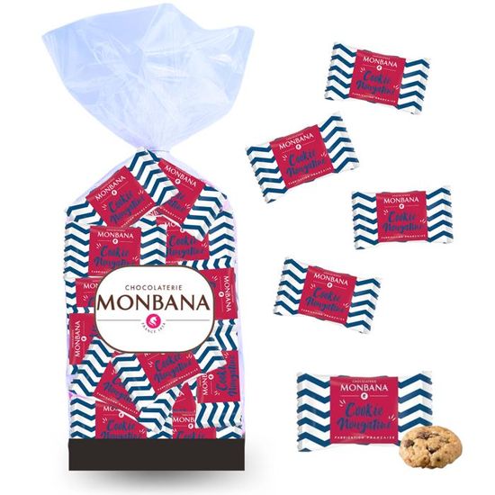 MONBANA | 75 Mini-Cookies à la Nougatine | Biscuits de 4 g emballés ...