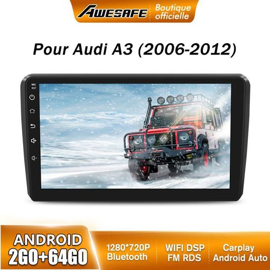 AWESAFE Autoradio Android 13 pour Audi A3/S3/RS3 (2012-2020) 2Go+64Go 9'' Écran Tactile avec ...