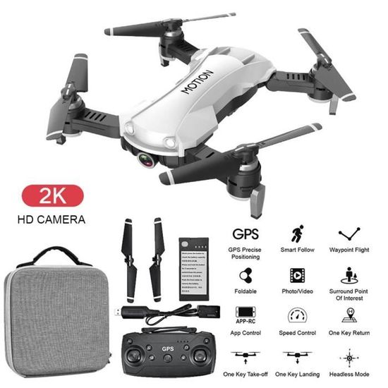 Drone GPS WIFI 5G FPV 2K 12MP Caméra selfie Pliable RC Quadcopter W ...