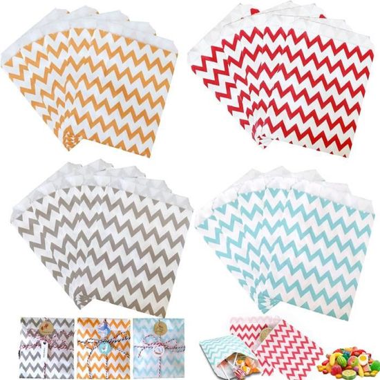 100 Pièces Sachet Bonbons Anniversaire Pochette Bonbons Cadeau Colorés ...