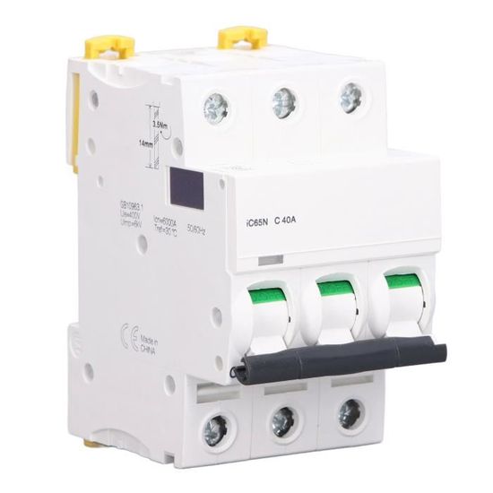 Cikonielf Disjoncteur miniature (10A)400V 50 / 60Hz Disjoncteur De Protection Basse Tension ...