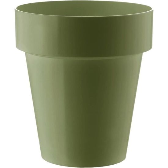 Pot De Fleurs En Plastique Vert Olive Brillant Avec Marche Intérieure ...