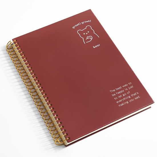 CARNET DE NOTES,C-B5--Carnet de notes B5 à bobine Simple, très épais ...