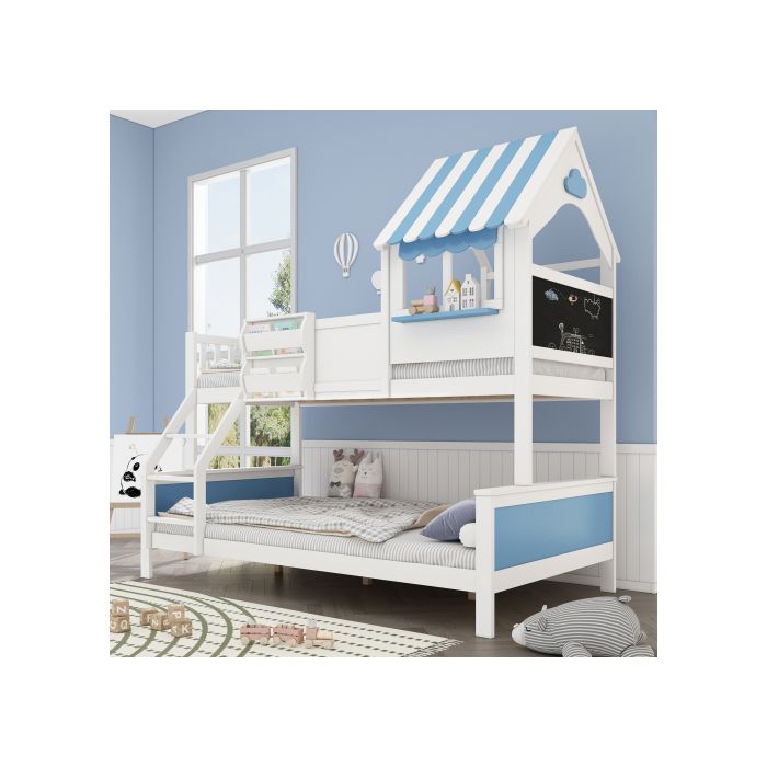 Lit Superposé 90/120x200 cm avec Caisson de Rangement, Lit Enfant avec ...