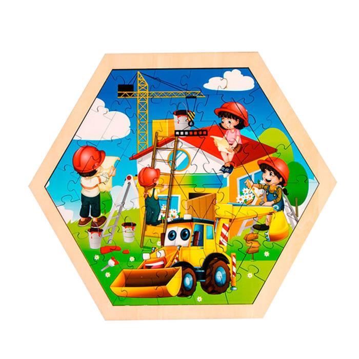 Puzzle enfant en bois pour 50 pièces jeu de dessin animé éducatif ...