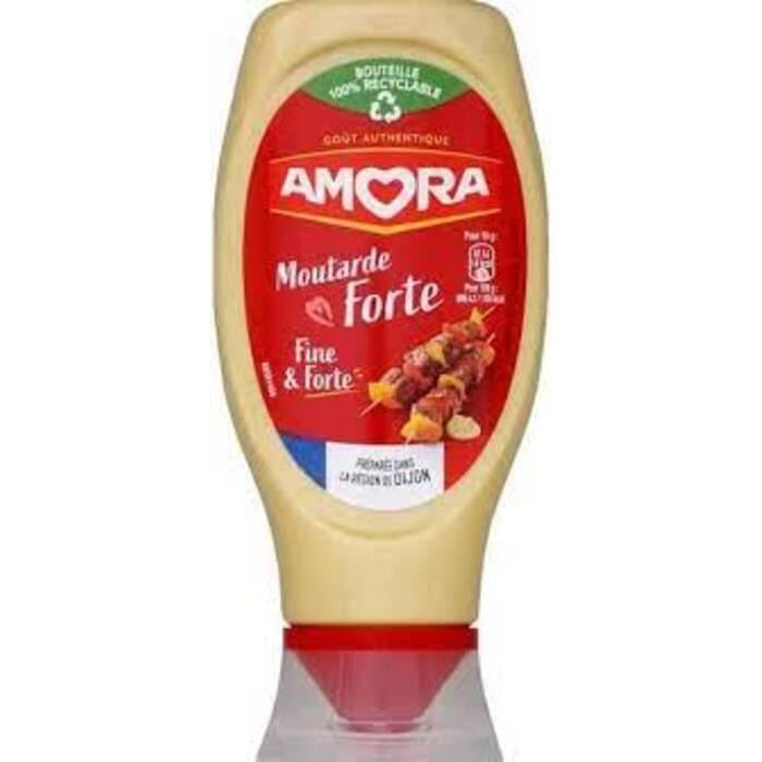 Amora - Moutarde fine et forte Le flacon de 460g - Lot de 3 - Cdiscount Au quotidien
