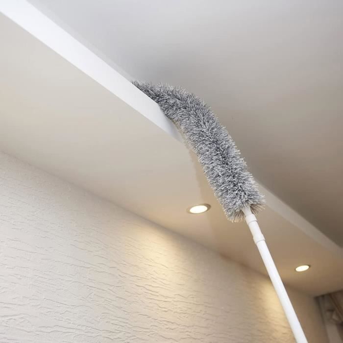 Microfiber Duster with 47-Inch Retractable Pole,Bendable Head,Long ...