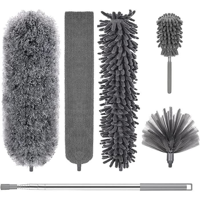 Plumeau en Microfibre avec TêTe Pliable, Plumeau RéUtilisable avec Tige ...