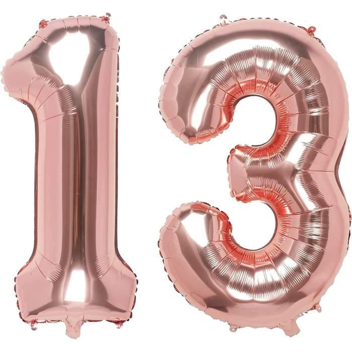 Ballon Chiffre Anniversaire13 Ballons Numériques En Aluminium,100 Cm ...