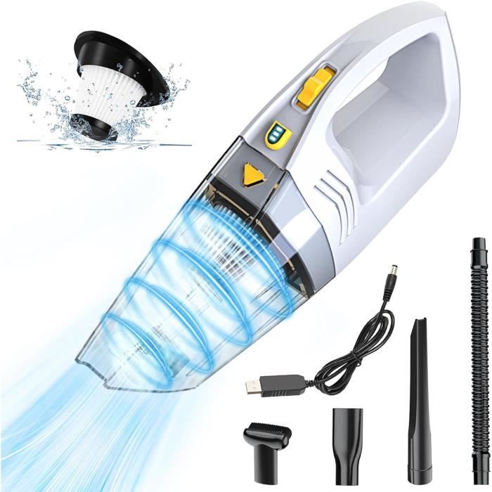 Aspirateur À Main,7000Pa 120W Portable Mini Aspirateur Voiture Sans Fil ...