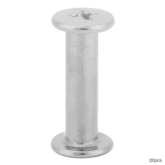 GOTOTOP Rivet de vis 20 pièces M5 plaqué tête plate livre album photo ...