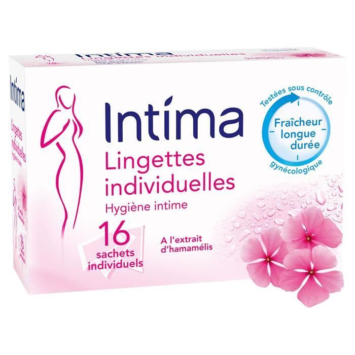 INTIMA : Lingettes intimes en sachets individuelles 16 sachets ...