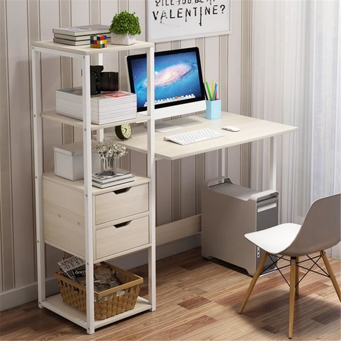 Bureau Table d'ordinateur Table de Bureau Chambre 95cm - Cdiscount Maison Bureau Table d'ordinateur Table de Bureau Chambre 95cm - Cdiscount Maison