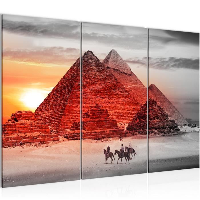 Runa art Tableau Décoration Murale Pyramide Egypte 120x80 cm - 3 ...