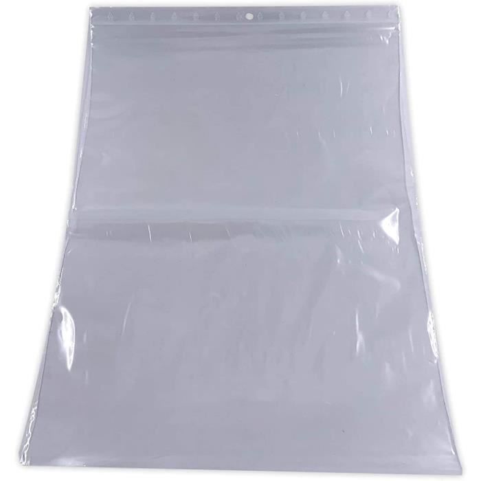 Lot de 100 Sachets 350 x 450 mm fermeture zip Transparent. Sachet ...