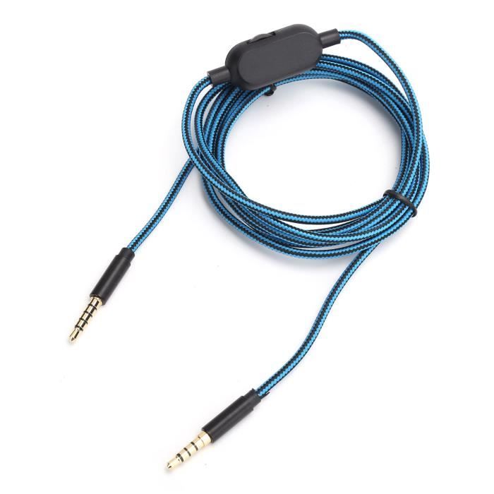 Tbest Rallonge de casque Câble de casque avec contrôle de volume de ...