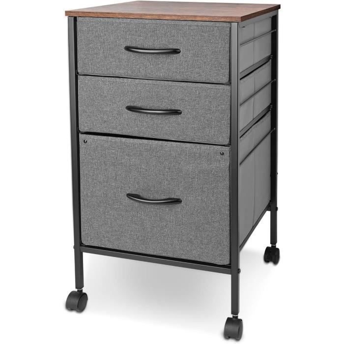 Caisson De Rangement, Commode En Tissu Avec 3 Tiroirs, Armoire De ...