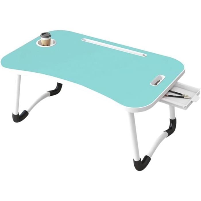 Table De Lit Portable Pliable Avec Tiroir Et Porte-Gobelet, 59,9 X 39,9 ...