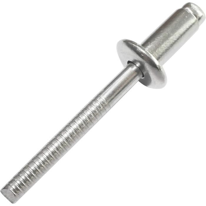 C48305 - Lot De 10 Rivets Aveugles Standard Ø6X12Mm À Tête Plate En ...