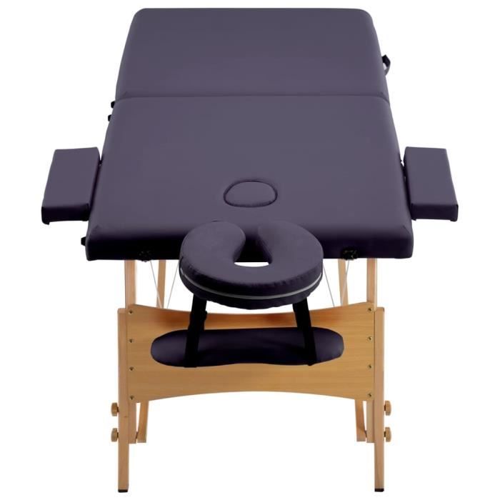 Table De Massage Pliable 2 Zones Bois Violet Men Cdiscount Santé