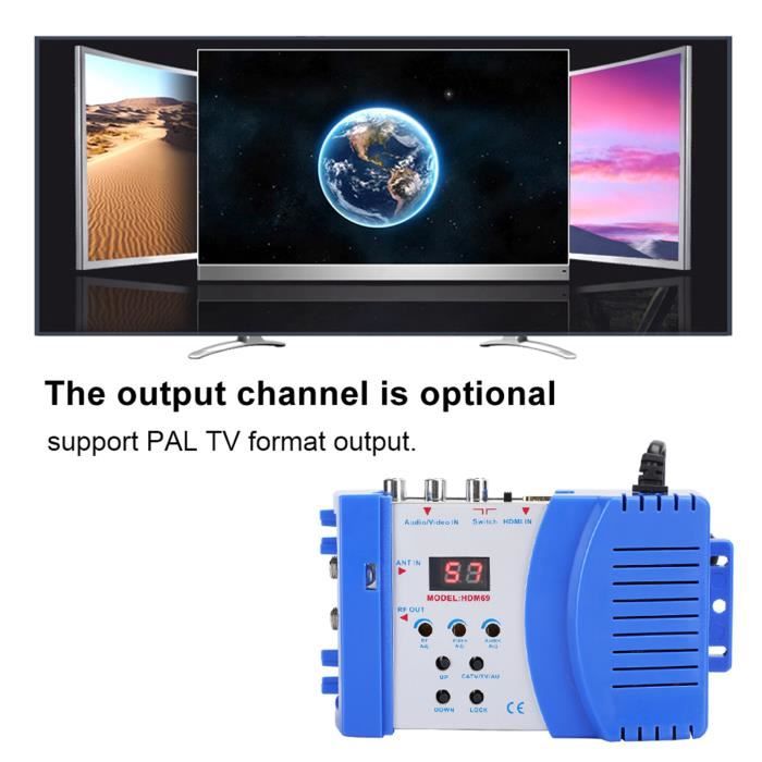 Modulateur HDMI Digital RF HDM69 AV TO RF HD Modulator Euro 100-240V 92431 - Cdiscount TV Son Photo