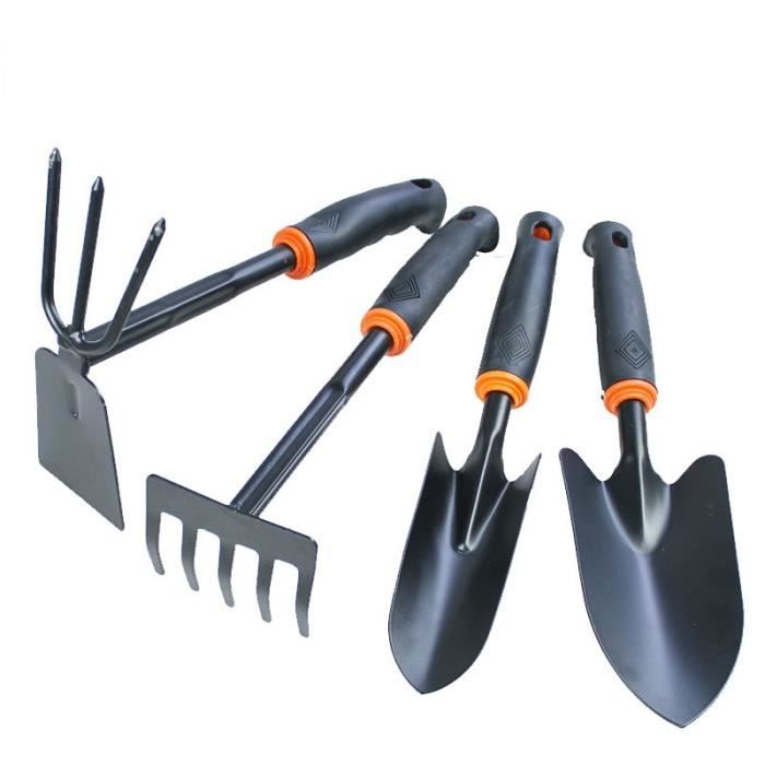 4pcs Bêche de jardinage à cinq dents grande pelle et petite pelle houe ...