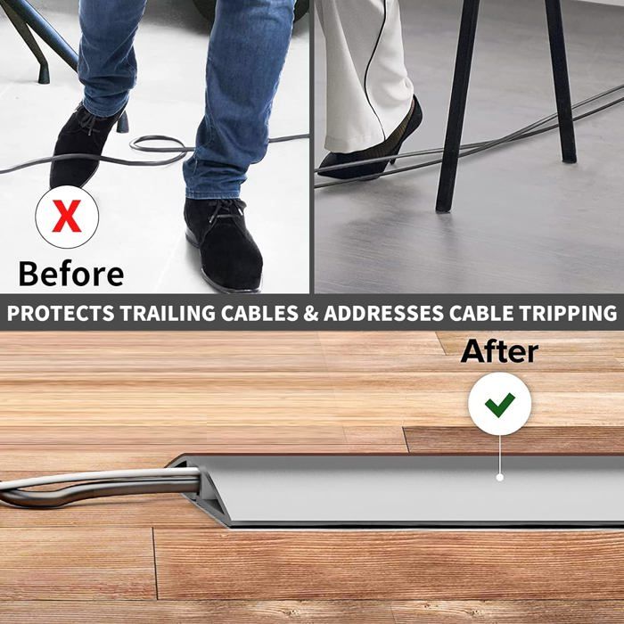 Cache Cable Sol, Petit Canal De Câble Flexible, 3.0M X 5Cm Goulotte ...
