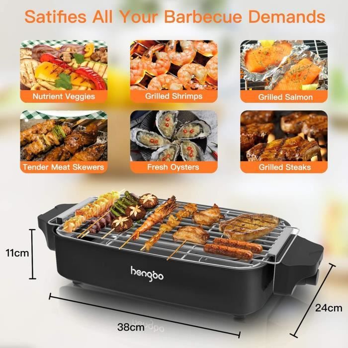 Ehskzjh Grill Electrique De Table Barbecue Electrique Sur Pied Grille ...