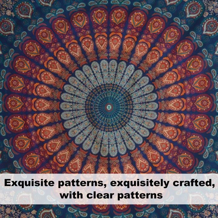 Tenture murale Mandala florale dore tapisserie imprime Label TENTURE ...