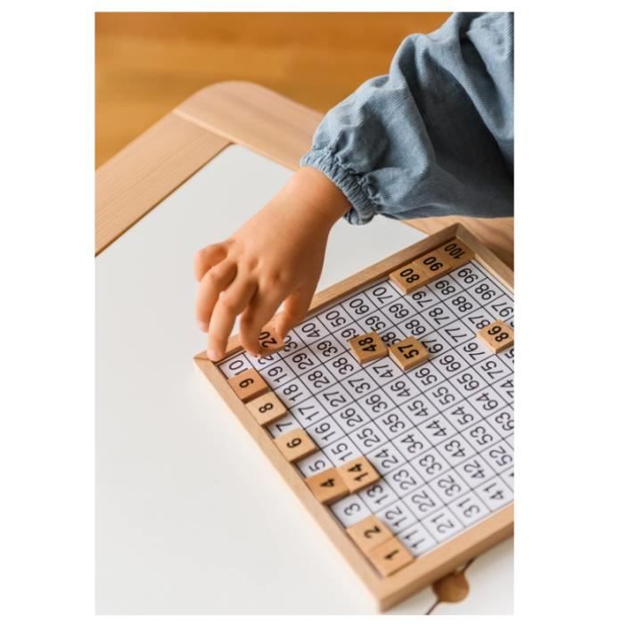 Tableau Puzzle Mathématique en Bois - Éducatif - 1 à 100 - Pour Enfants ...