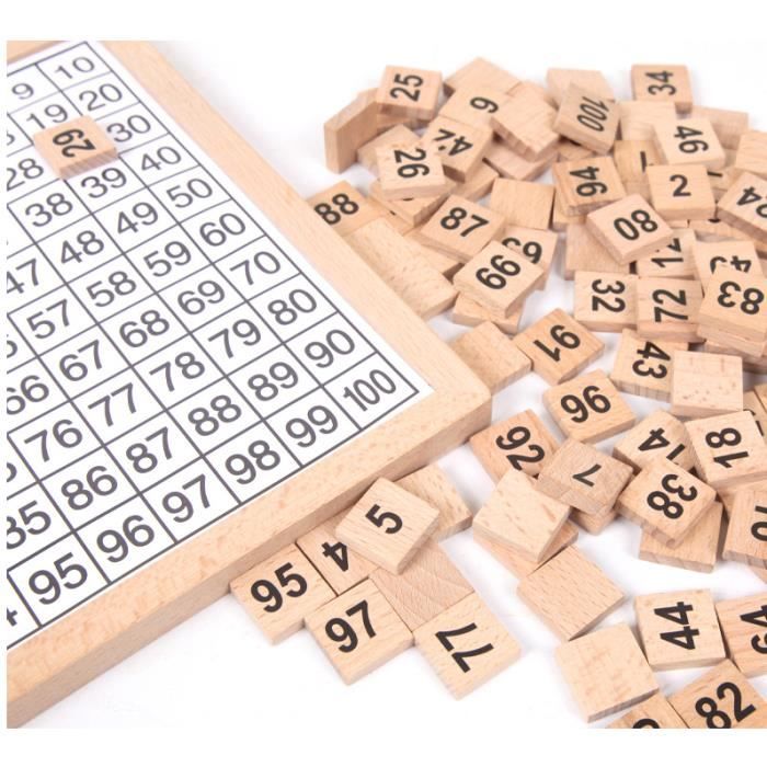 Tableau Puzzle Mathématique en Bois - Éducatif - 1 à 100 - Pour Enfants ...