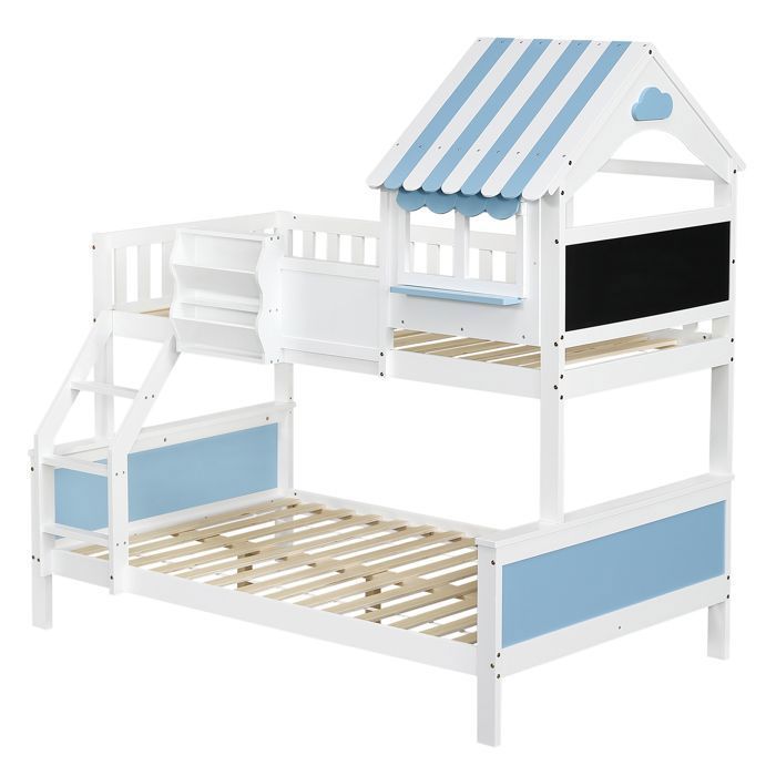 Lit Superposé 90/120x200 cm avec Caisson de Rangement, Lit Enfant avec ...
