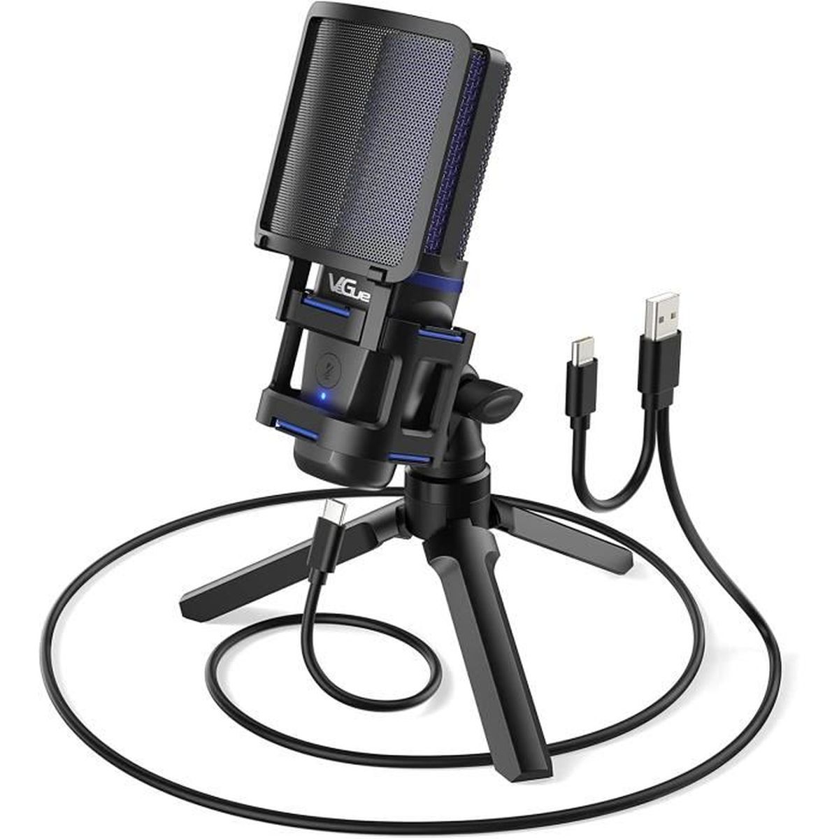 Microphone USB,Microphone d'enregistrement à condensateur pour Studio d ...