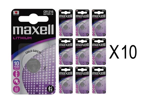 10 x Piles boutons Lithium CR1216 MAXELL - Cdiscount Bricolage