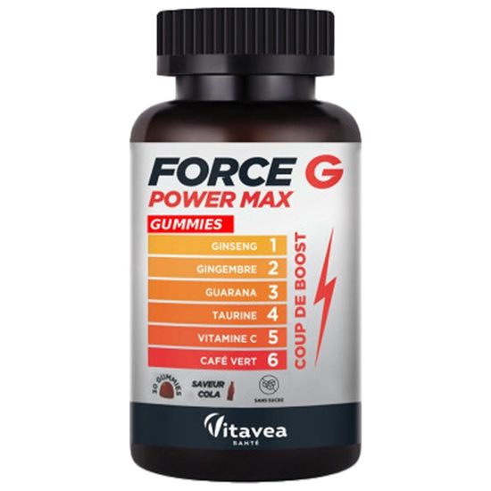Force G Power Max Gummies - Coup de Boost - Ginseng Guarana - 30 ...