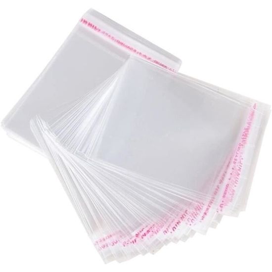 FQYYDD Lot de 100 sachets hermétiques en plastique transparent auto ...